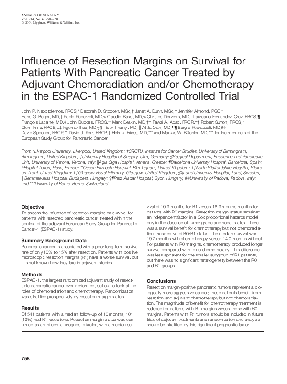 (PDF) Influence of resection margins on survival for patients with ...