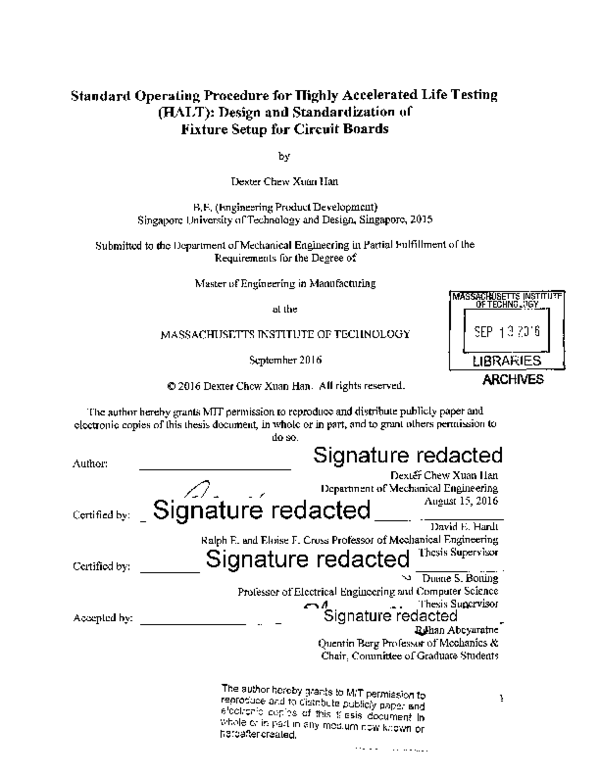 (PDF) Standard operating procedure for Highly Accelerated Life Testing ...