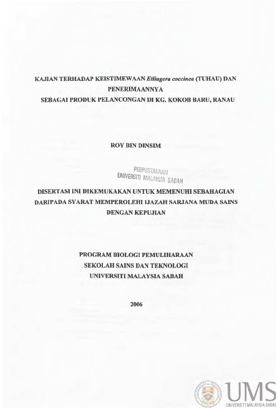 (PDF) Kajian terhadap keistimewaan Etlingera coccinea (Tuhau ...