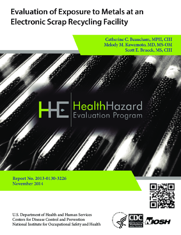 (PDF) Health hazard evaluation report: evaluation of exposure to metals ...