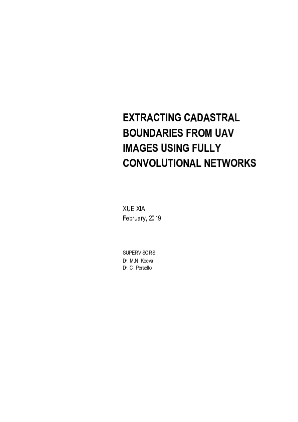 (PDF) Extracting Cadastral Boundaries from UAV Images Using Fully Convolutional Networks