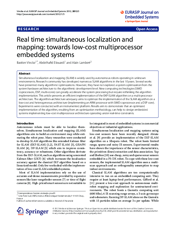 Pdf Real Time Simultaneous Localization And Mapping Using A Wide
