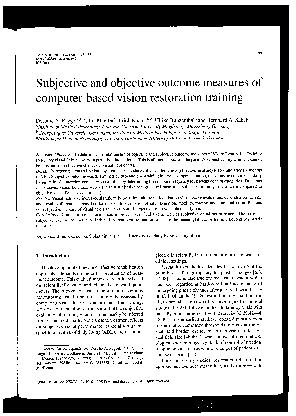 (PDF) Subjective and objective outcome measures of computer-based ...