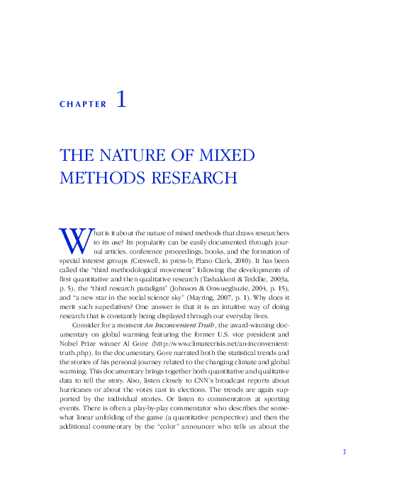 (PDF) The Nature of Mixed Methods Research