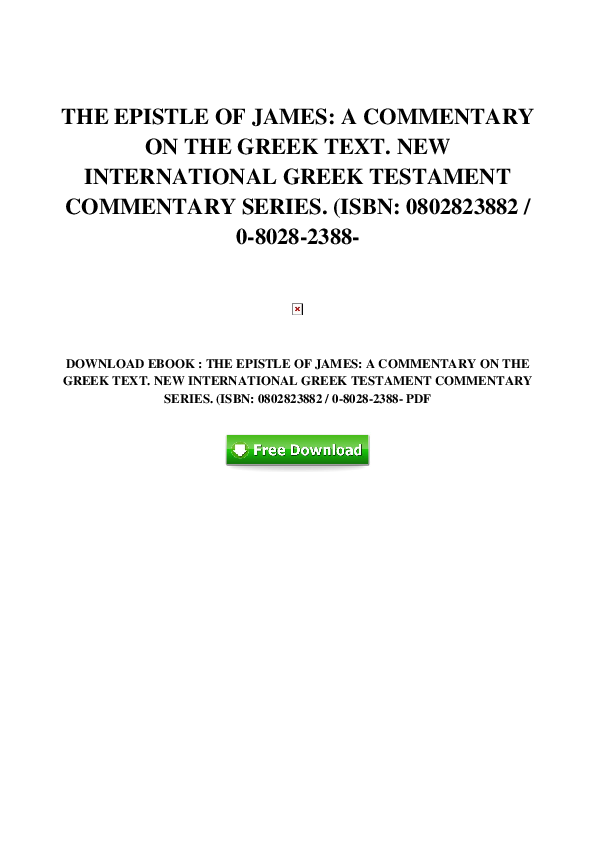 (PDF) The Epistle of James : a commentary on the Greek text
