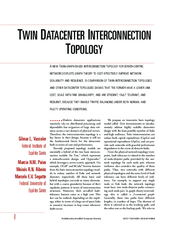 (PDF) Twin Datacenter Interconnection Topology