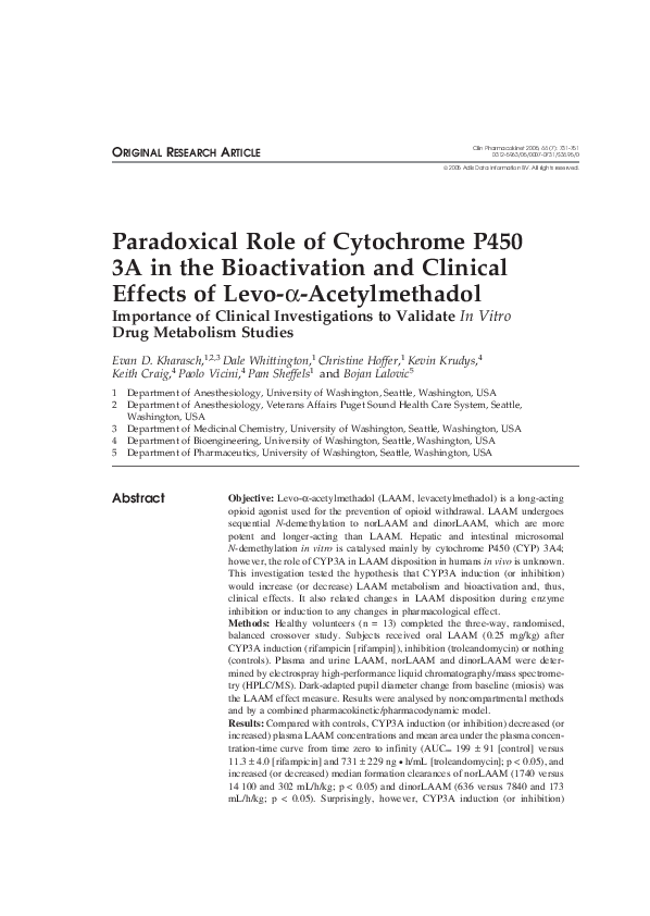 (PDF) Paradoxical role of cytochrome P450 3A in the bioactivation and ...