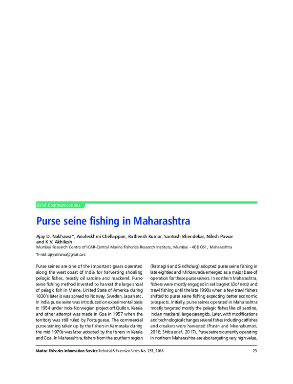 (PDF) Purse seine fishing in Maharashtra