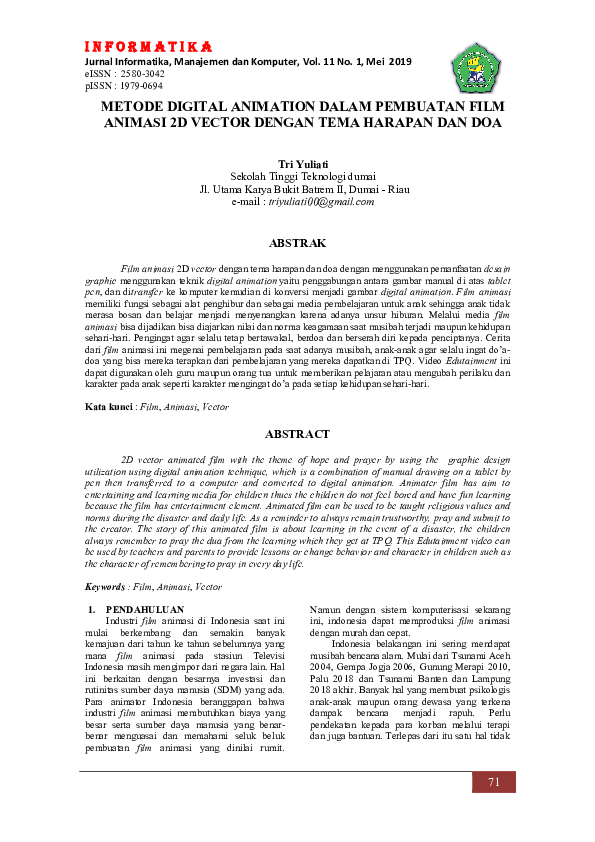 (PDF) Metode Digital Animation Dalam Pembuatan Film Animasi 2D Vector ...