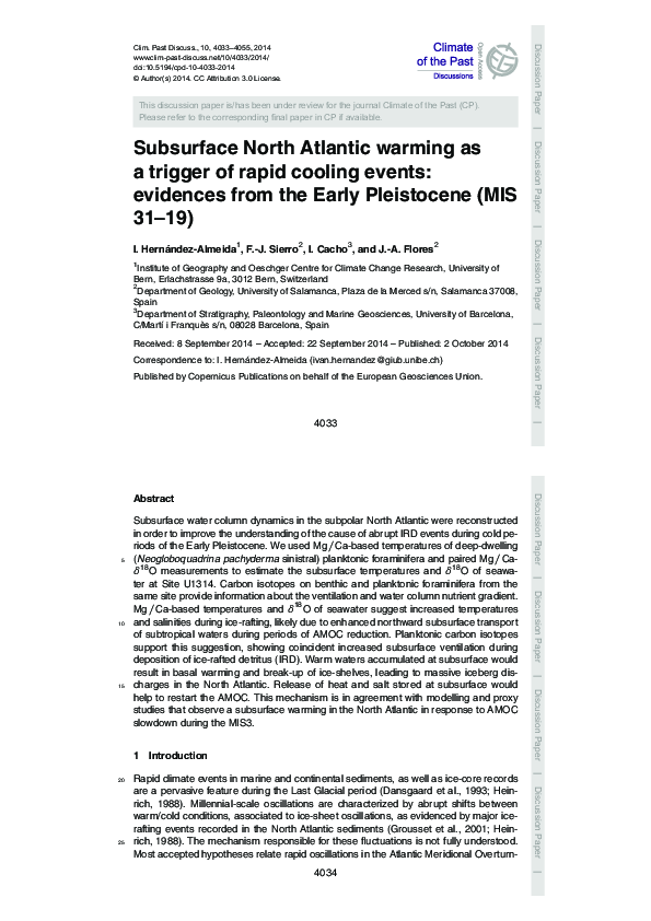 (PDF) Subsurface North Atlantic warming as a trigger of rapid cooling ...