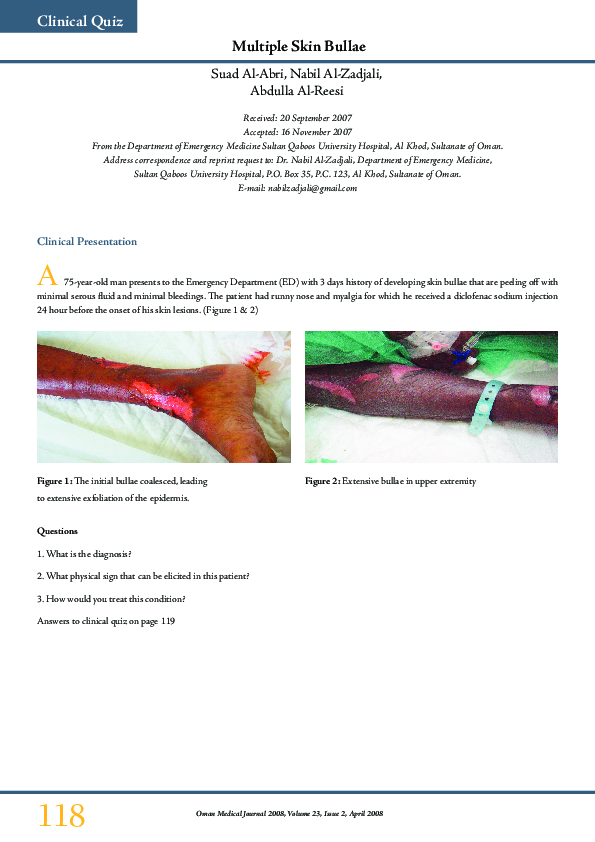 (PDF) Multiple skin bullae