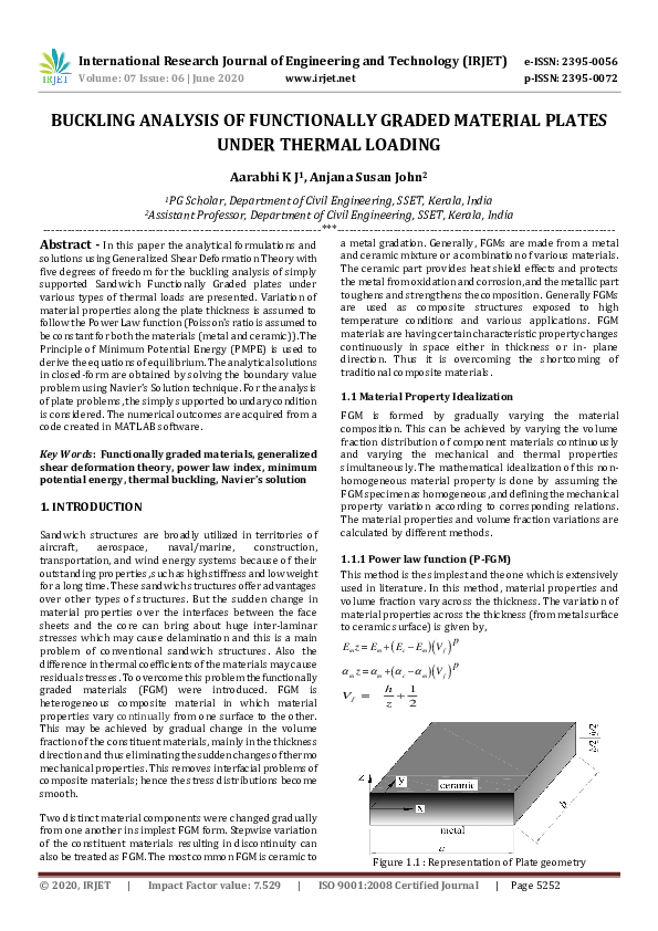 (PDF) Buckling of Graded Plates Under Thermal Load