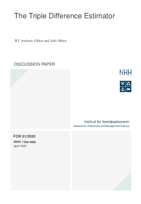 (PDF) The Triple Difference Estimator