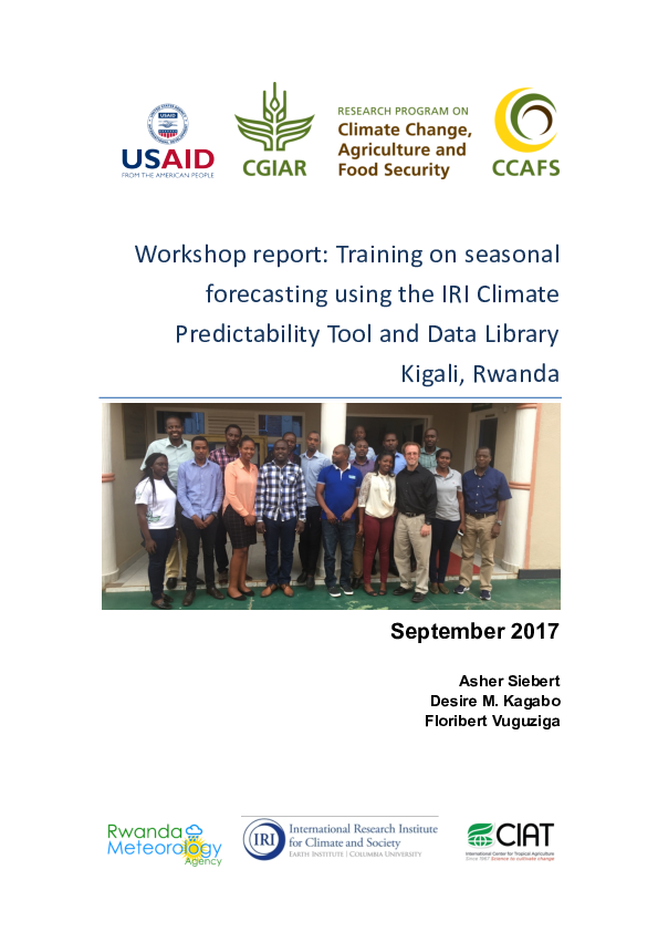 (PDF) Training on seasonal forecasting using the IRI Climate ...