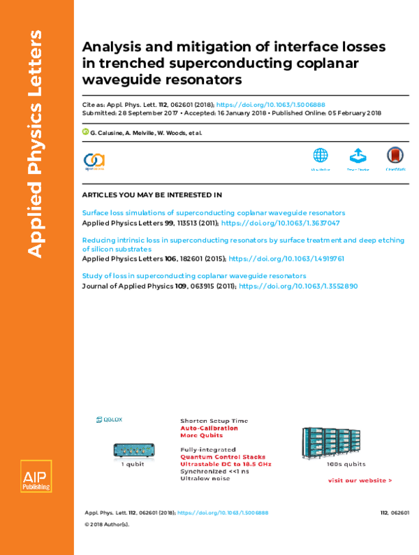 Pdf Analysis And Mitigation Of Interface Losses In Trenched