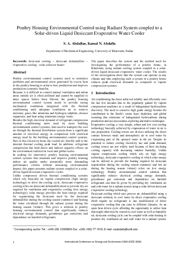 (PDF) Poultry Housing Environmental Control using Radiant System ...