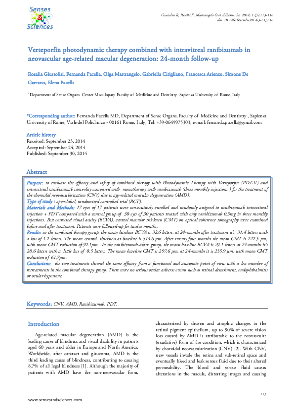 (PDF) Verteporfin photodynamic therapy combined with intravitreal ...