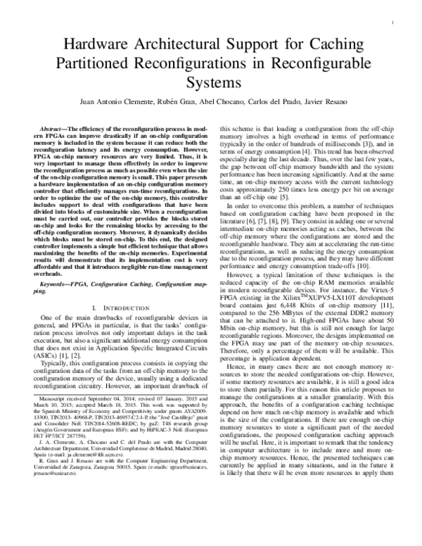 (PDF) Hardware Architectural Support for Caching Partitioned Reconfigurations in Reconfigurable ...