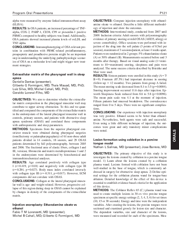 (PDF) Injection snoreplasty: Ethanolamine oleate vs ethanol