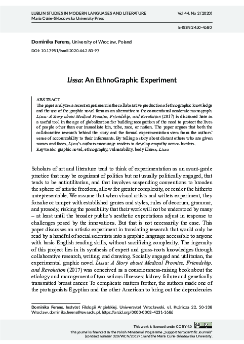 (PDF) Lissa": An EthnoGraphic Experiment
