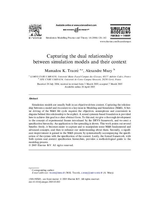 (PDF) Capturing the Dual Relationship Between Simulation Models and ...