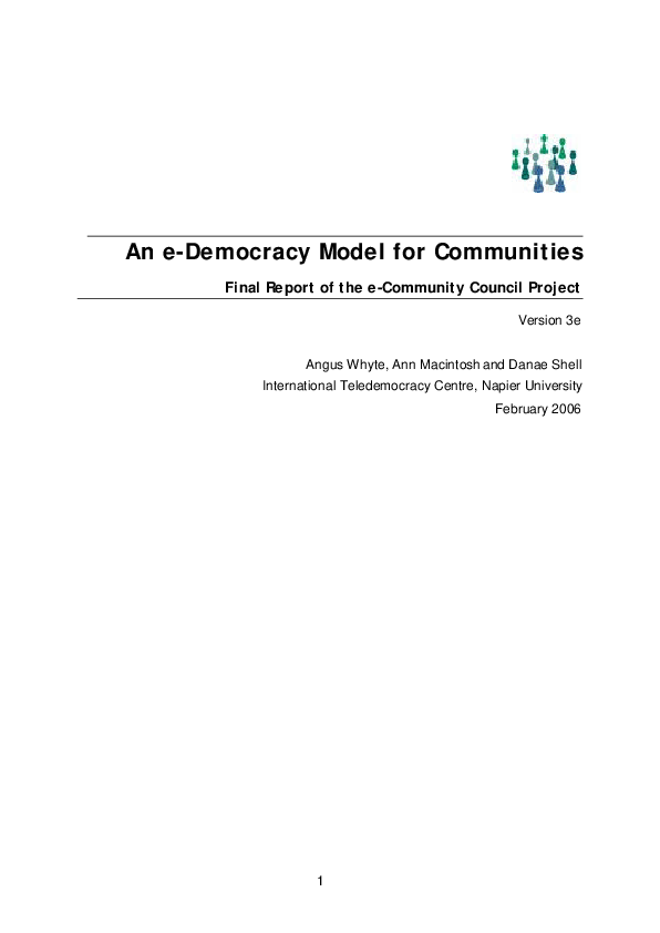 (PDF) An e-democracy Model for Communities