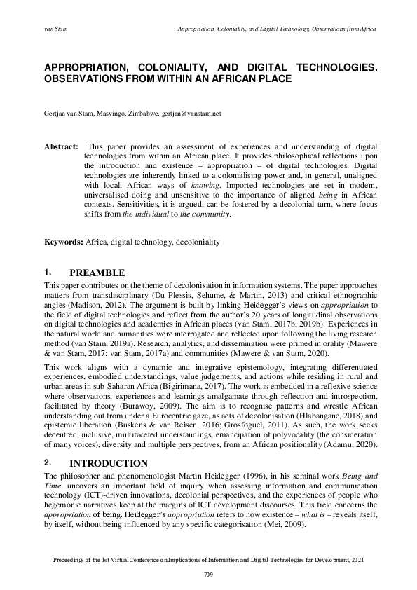 (PDF) Appropriation, coloniality, and digital technologies ...