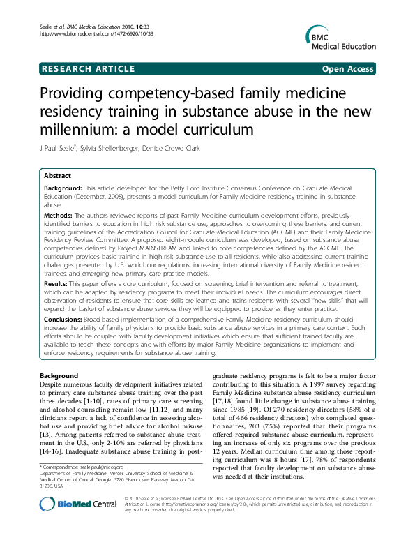 (PDF) Providing competency-based family medicine residency training in ...