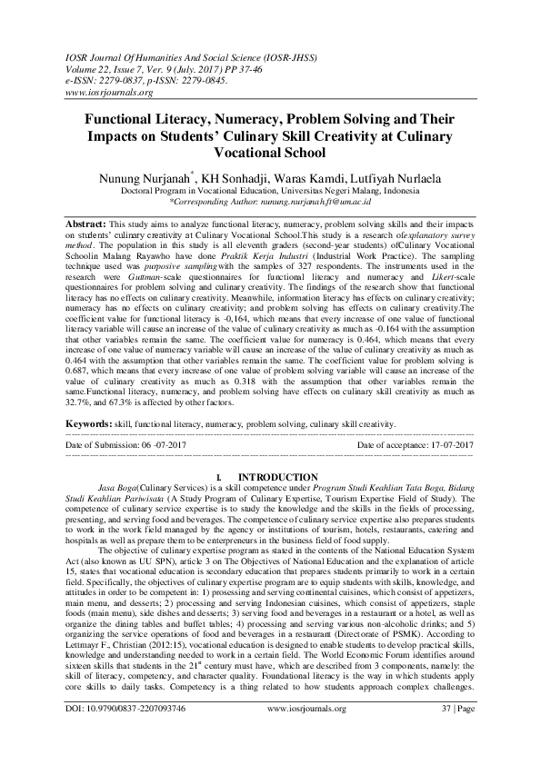 (PDF) Functional Literacy, Numeracy, Problem Solving and Their Impacts ...