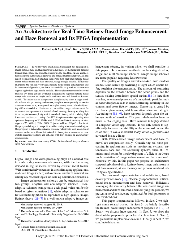(PDF) An Architecture for Real-Time Retinex-Based Image Enhancement and Haze Removal and Its ...