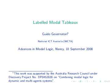 (PDF) Labelled Modal Tableaux
