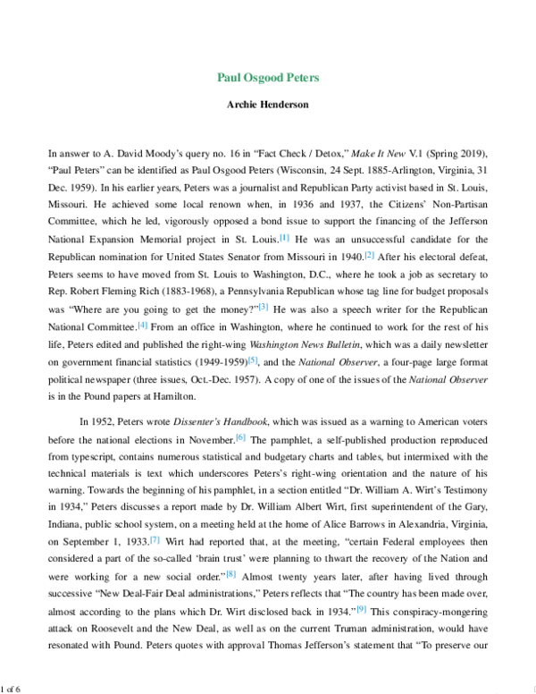 (PDF) Paul Osgood Peters