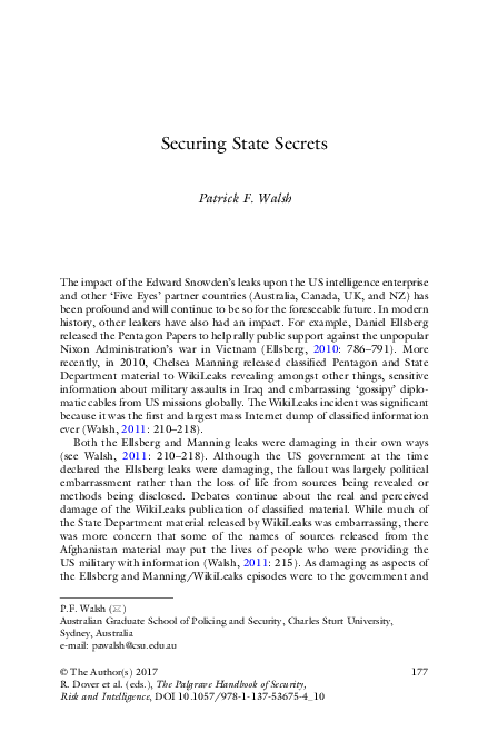 (PDF) Securing State Secrets