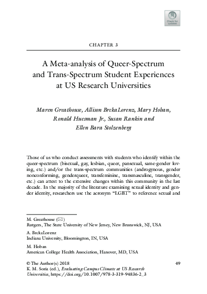 (PDF) A Meta-analysis of Queer-Spectrum and Trans-Spectrum Student ... (PDF) A Meta-analysis of Queer-Spectrum and Trans-Spectrum Student ...