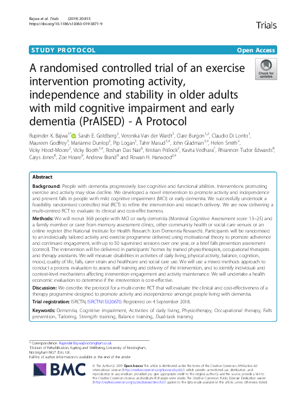 (PDF) A randomised controlled trial of an exercise intervention promoting activity, independence ...