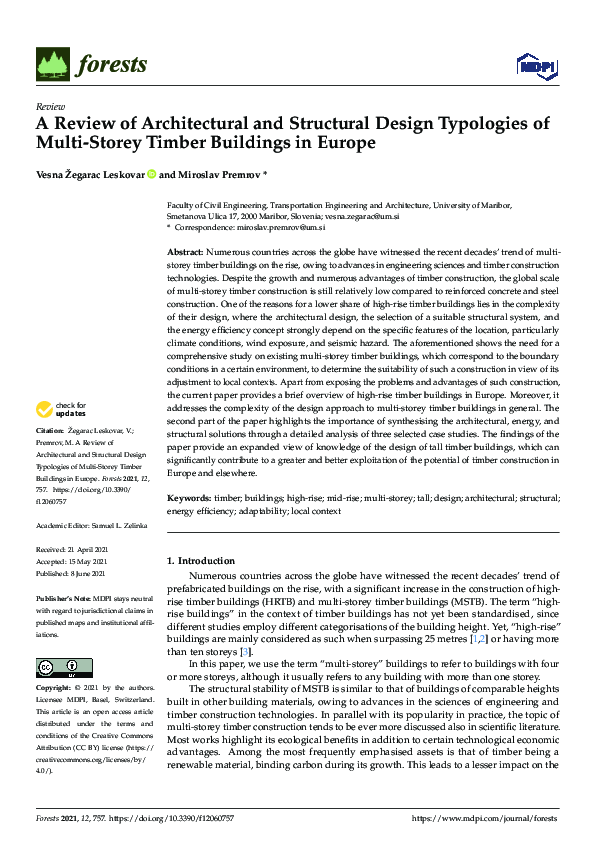 (PDF) A Review of Architectural and Structural Design Typologies of ...