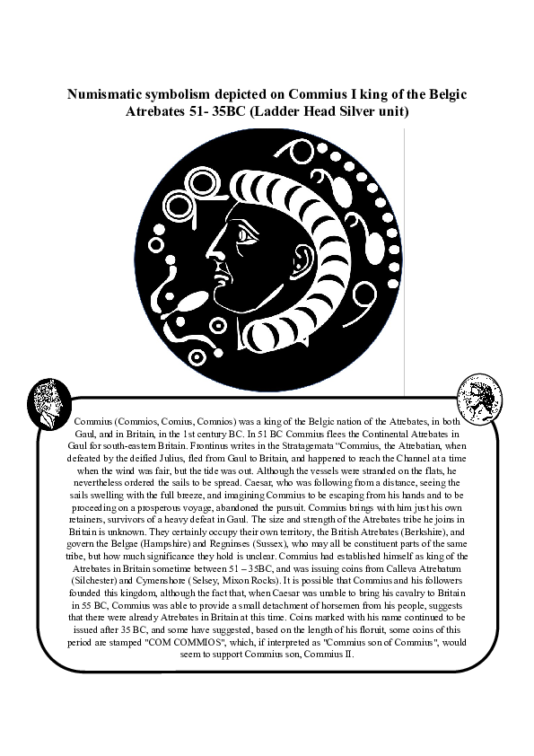 (DOC) Numismatic symbolism depicted on Commius I king of the Belgic ...