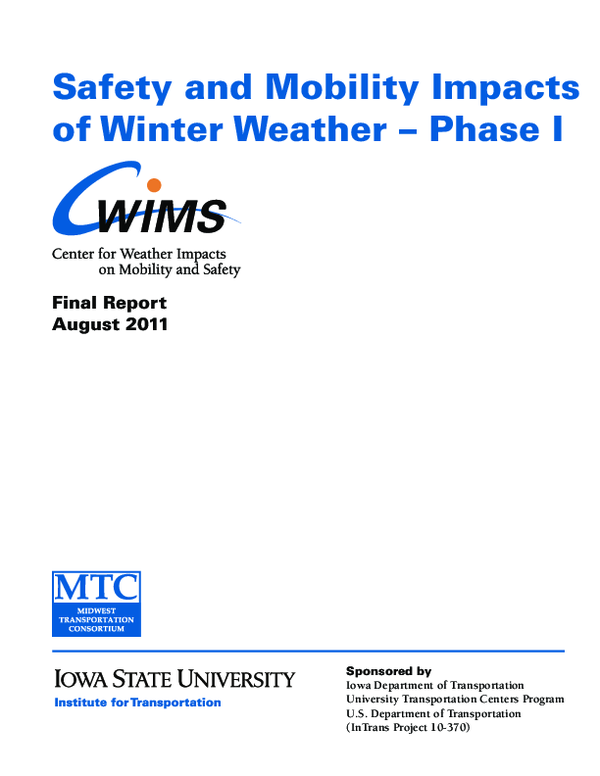 (PDF) Safety and Mobility Impacts of Winter Weather --Phase 3