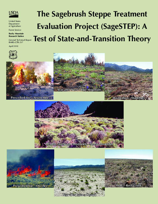 (PDF) The Sagebrush Steppe Treatment Evaluation Project (SageSTEP): A ...