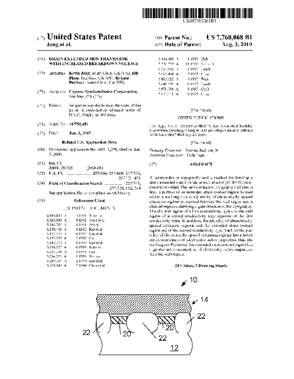 (PDF) Drain extended MOS transistor with increased breakdown voltage