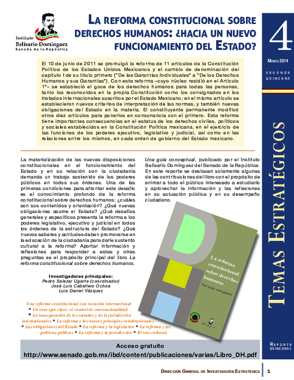 (PDF) La reforma constitucional sobre derechos humanos: ¿hacia un nuevo ...