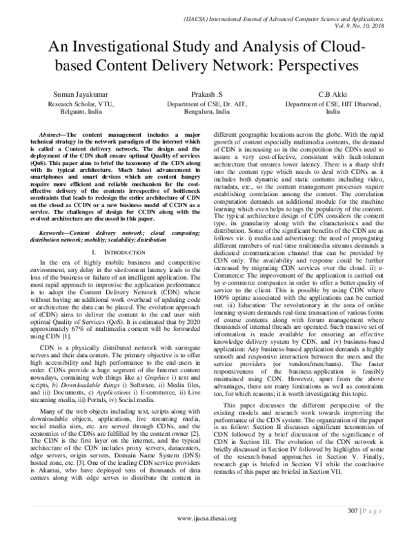 (PDF) Optimizing Cloud CDN for QoS and Energy Efficiency