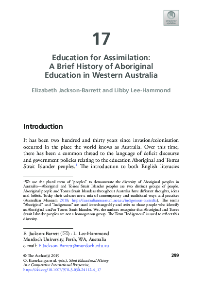 (PDF) Education for Assimilation: A Brief History of Aboriginal ...