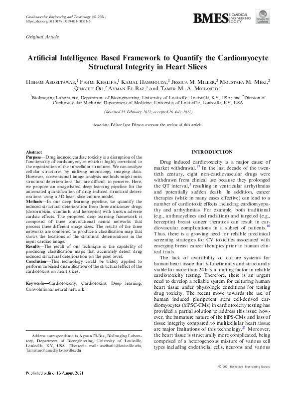 (PDF) Artificial Intelligence Based Framework to Quantify the Cardiomyocyte Structural Integrity ...