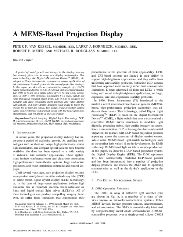 (PDF) A MEMS-based projection display