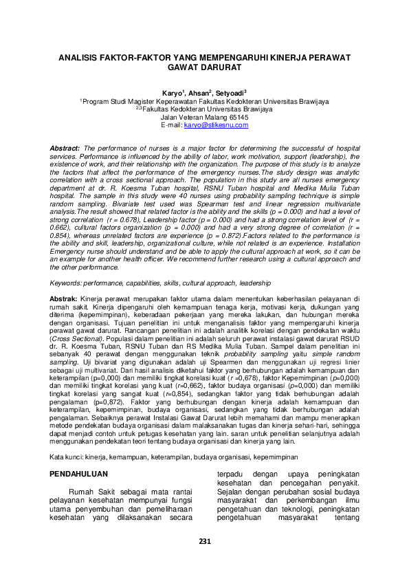 (PDF) Analisis Faktor-Faktor Yang Mempengaruhi Kinerja Keuangan Perbankan DI Indonesia