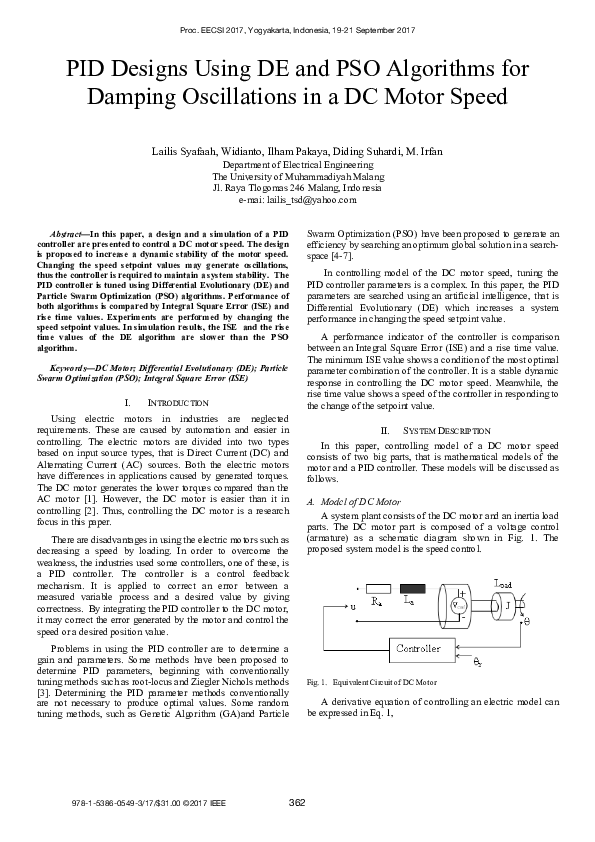 (PDF) PID designs using DE and PSO algorithms for damping oscillations ...