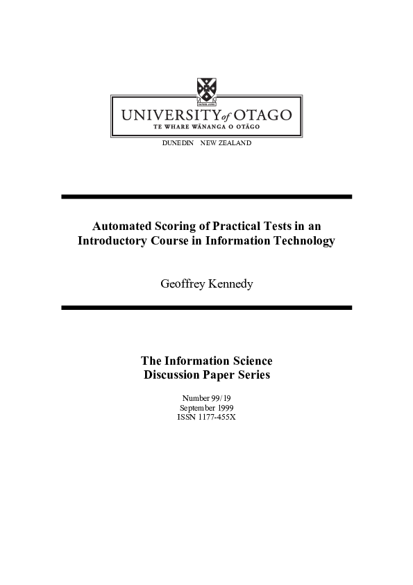 (PDF) Automated scoring of practical tests in an introductory course in ...