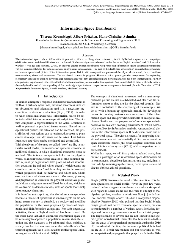 (PDF) Information Space Dashboard