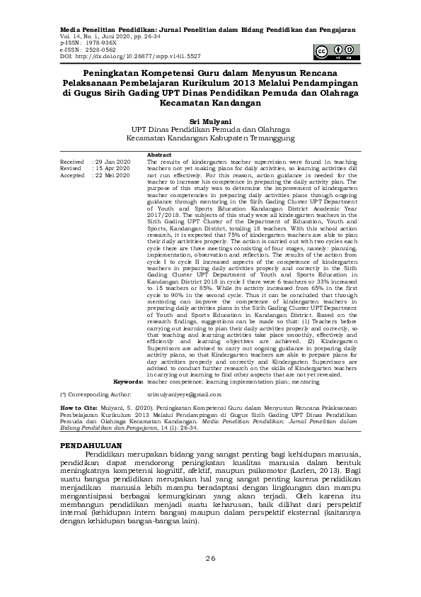 (PDF) Peningkatan Kompetensi Guru Dalam Menyusun Rencana Pelaksanaan Pembelajaran Melalui ...
